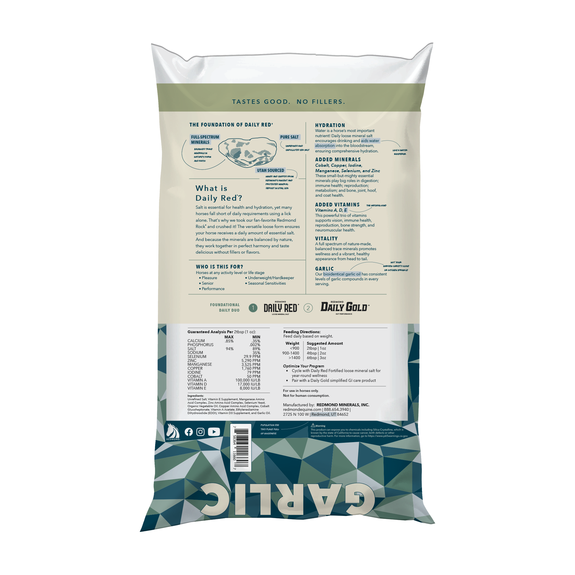 Daily Red® Fortified Garlic - Horse Vitamin & Mineral Supplement ...